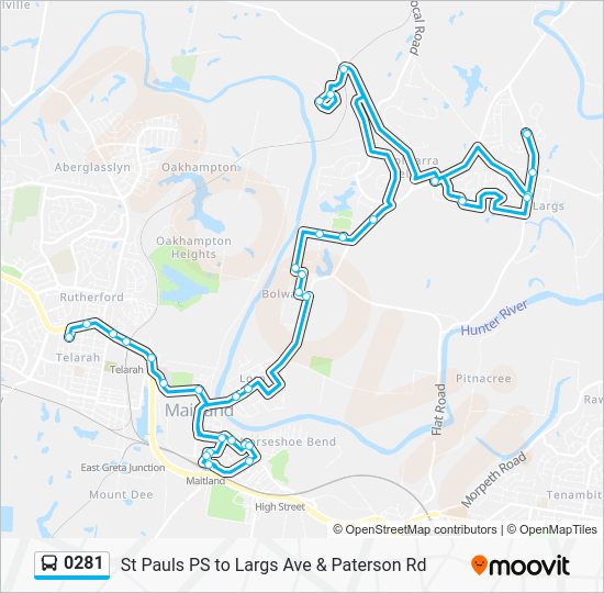 0281 Route: Schedules, Stops & Maps - Bolwarra Heights (Updated)