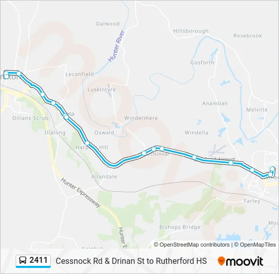 2411 Route: Schedules, Stops & Maps - Rutherford HS (Updated)