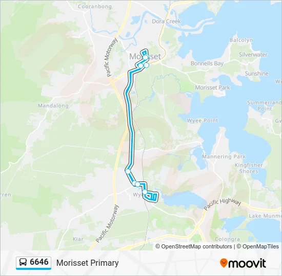 6646 Route: Schedules, Stops & Maps - Morisset Primary (Updated)