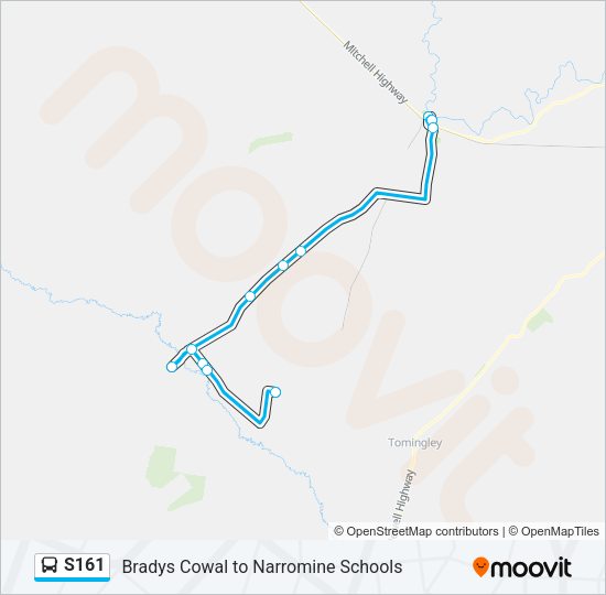 s161 Route: Schedules, Stops & Maps - Bradys Cowal (Updated)