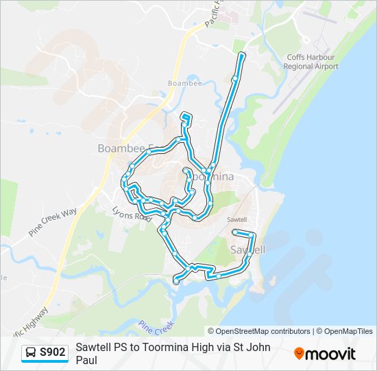S902 Route: Schedules, Stops & Maps - Toormina HS (Updated)