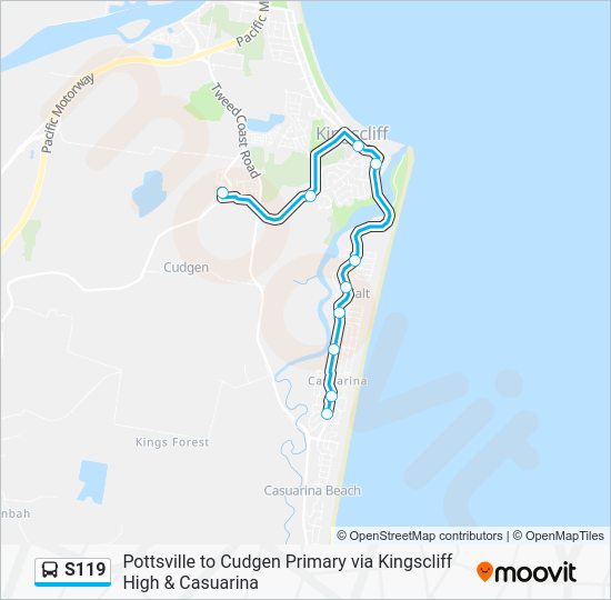 S119 Route: Schedules, Stops & Maps - Cudgen (Updated)