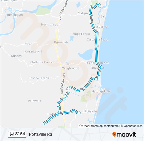 S154 Route: Schedules, Stops & Maps - Pottsville Rd (Updated)