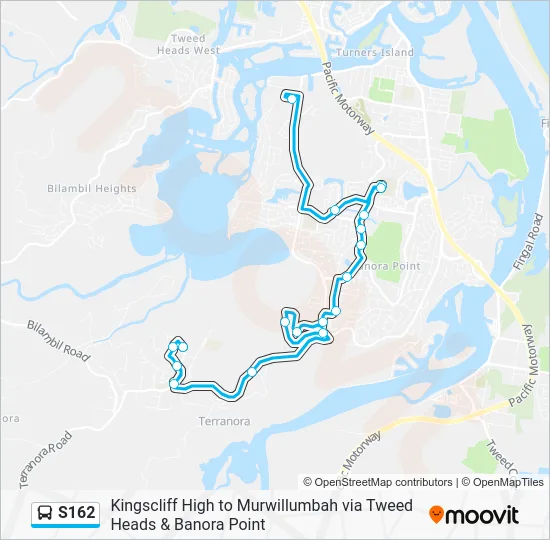 S162 Route: Schedules, Stops & Maps - Terranora (Updated)