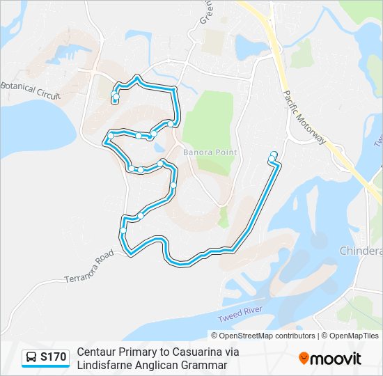 S170 Route: Schedules, Stops & Maps - Banora Pt (Updated)