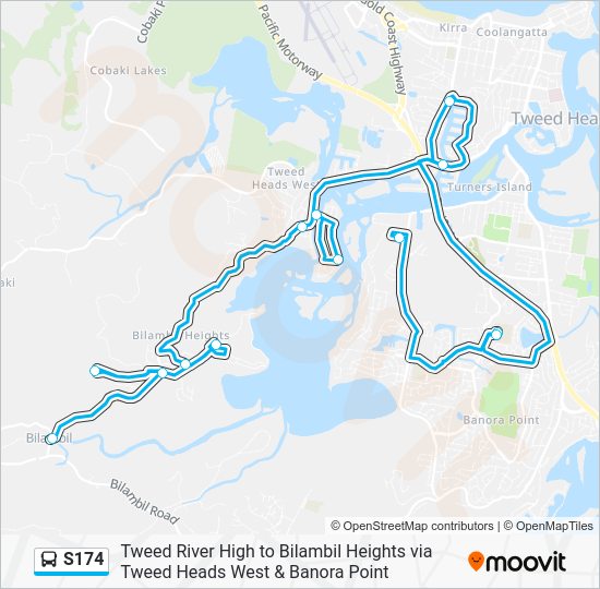 S174 Route: Schedules, Stops & Maps - Bilambil Height (Updated)