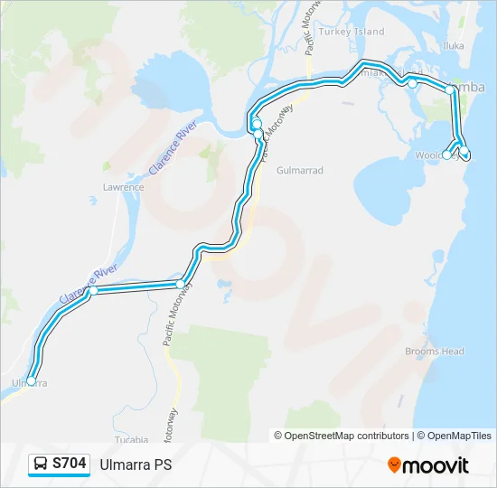 S704 Route: Schedules, Stops & Maps - Ulmarra PS (Updated)