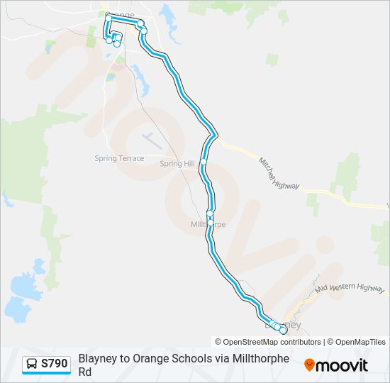 S790 Route: Schedules, Stops & Maps - Blayney (Updated)