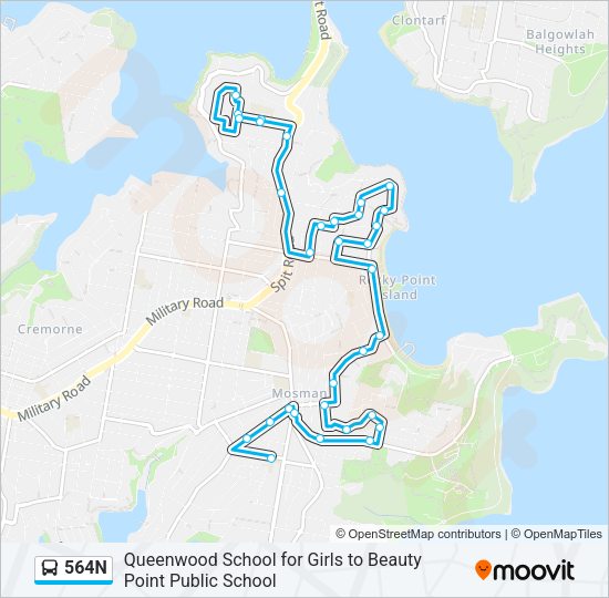 564N Route: Schedules, Stops & Maps - Beauty Point Primary (Updated)