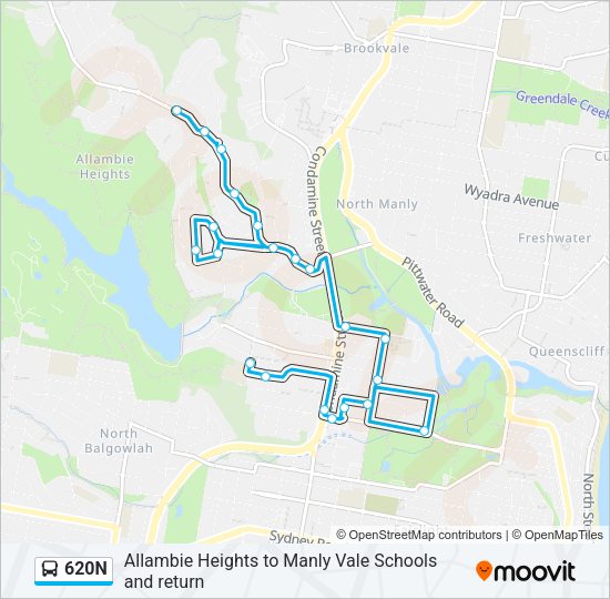 620N Route: Schedules, Stops & Maps - Manly Vale PS (Updated)