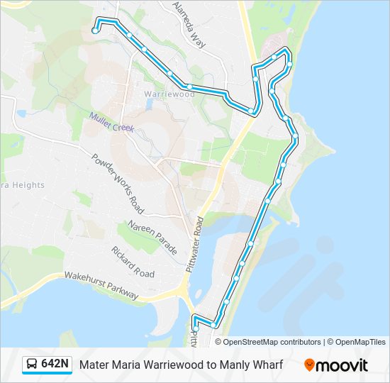 642n Route: Schedules, Stops & Maps - Narrabeen (Updated)