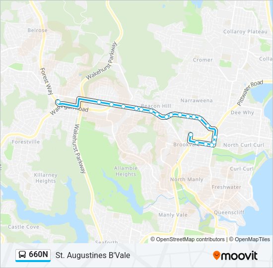 660N Route: Schedules, Stops & Maps - St. Augustines B'Vale (Updated)