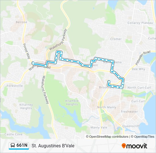 661N Route: Schedules, Stops & Maps - Frenchs Forest (Updated)
