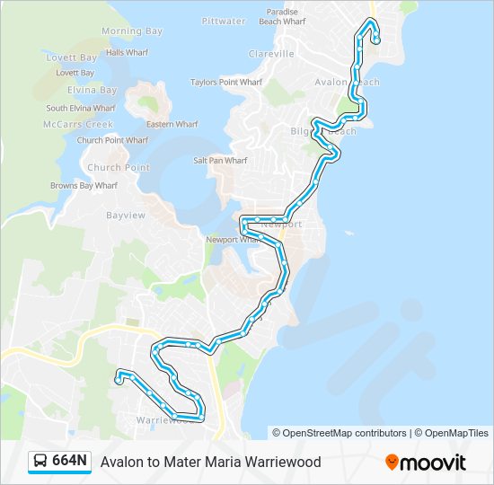 664n Route: Schedules, Stops & Maps - W'Wood - Mater Maria (Updated)