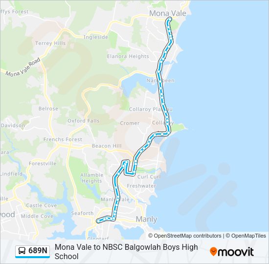 689N Route: Schedules, Stops & Maps - Seaforth-Coral St (Updated)
