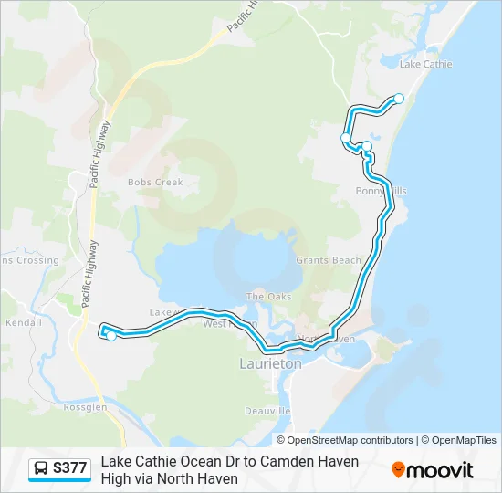 S377 Route: Schedules, Stops & Maps - Camden Haven HS (Updated)
