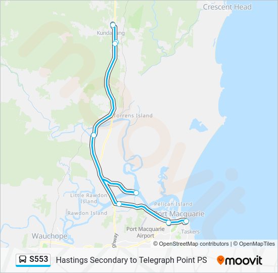 S553 Route: Schedules, Stops & Maps - Telegraph Point (Updated)