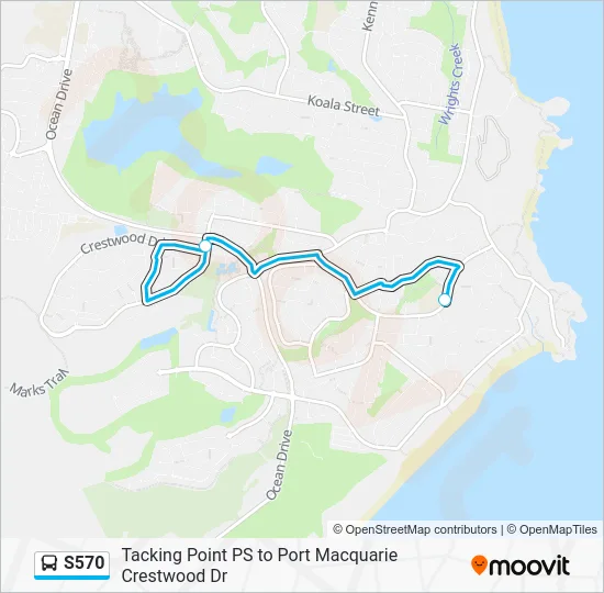 S570 Route: Schedules, Stops & Maps - Port Macquarie (Updated)