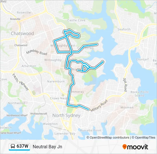 637W Route: Schedules, Stops & Maps - Neutral Bay Jn (Updated)