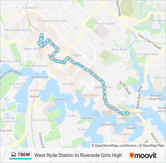 780W Route: Schedules, Stops & Maps - West Ryde (Updated)