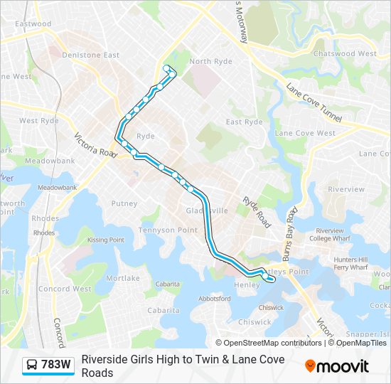 783w Route: Schedules, Stops & Maps - North Ryde (Updated)