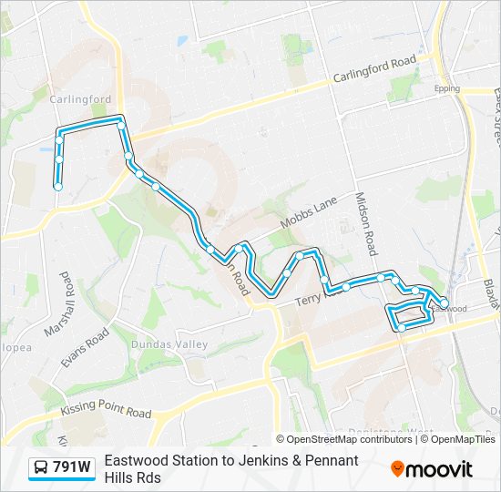 791W Route: Schedules, Stops & Maps - Carlingford (Updated)