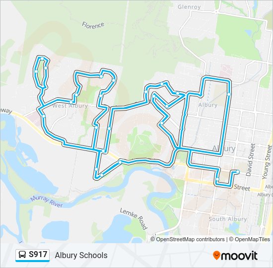 s917 Route: Schedules, Stops & Maps - Albury Schools (Updated)