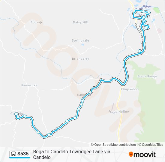 s535 Route: Schedules, Stops & Maps - Bega Schools (Updated)