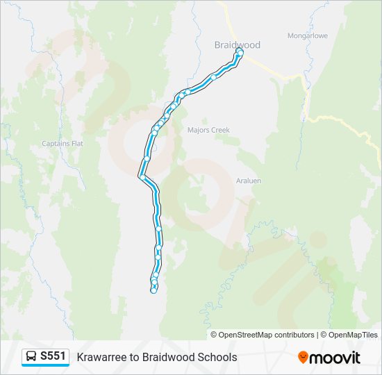 S551 Route: Schedules, Stops & Maps - Krawarree (Updated)