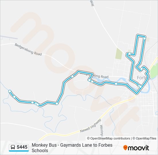 S445 Route: Schedules, Stops & Maps - Monkey Bus - Forbes (Updated)