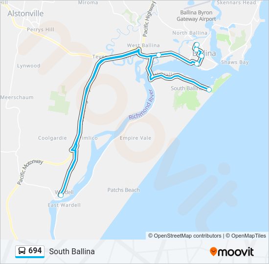 694 Route: Schedules, Stops & Maps - South Ballina (Updated)