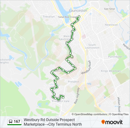 167 Route: Schedules, Stops & Maps - Westbury Rd Outside Prospect ...