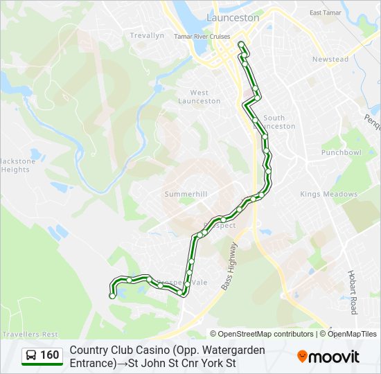 160 Route: Schedules, Stops & Maps - Country Club Casino (Opp ...