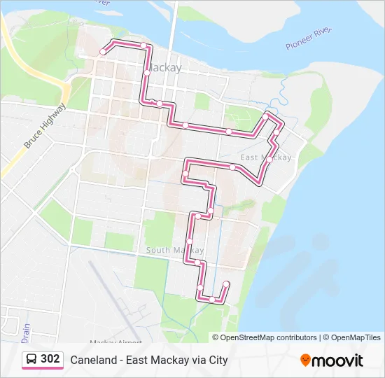 302 Route: Schedules, Stops & Maps - East Mackay (Updated)