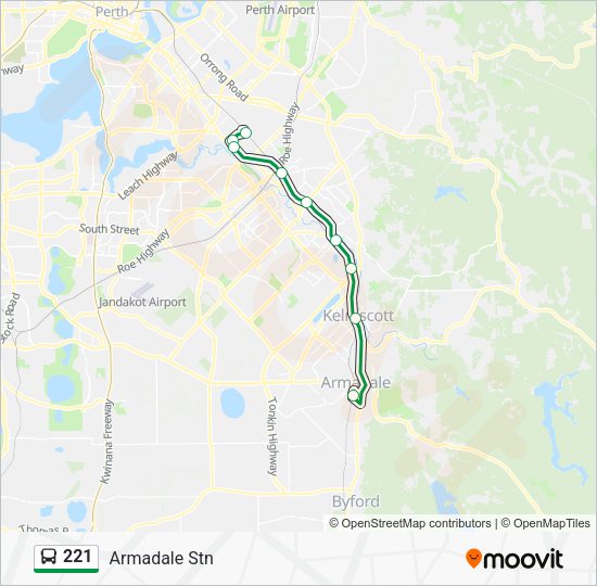 221 Route: Schedules, Stops & Maps - Armadale Stn (Updated)