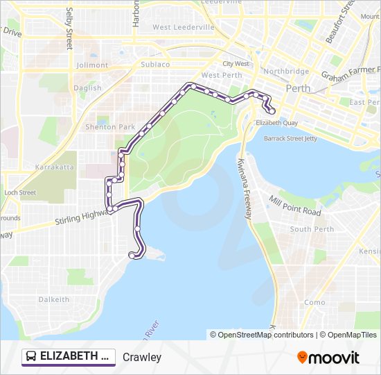 ELIZABETH QUAY BUS STN HACKETT DR UWA BUSINESS SCHOOL CAT ID 123 Route ...