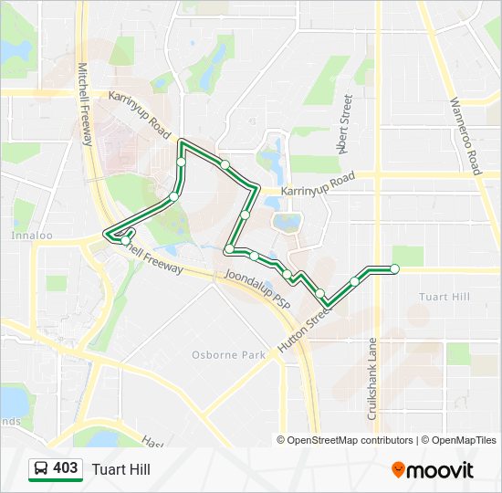 403 Route: Schedules, Stops & Maps - Tuart Hill (Updated)