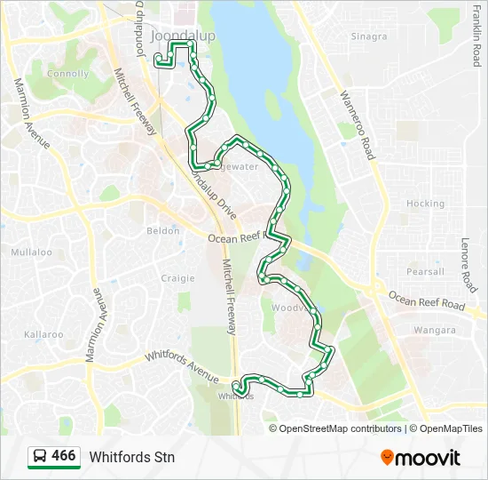 466 Route: Schedules, Stops & Maps - Whitfords Stn (Updated)
