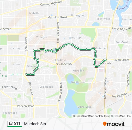 511 Route: Schedules, Stops & Maps - Murdoch Stn (Updated)