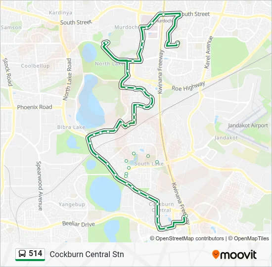 514 Route: Schedules, Stops & Maps - Cockburn Central Stn (Updated)