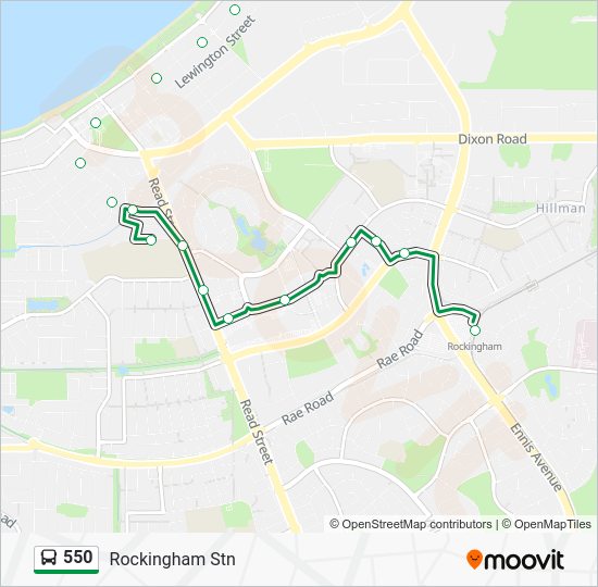 550 Route: Schedules, Stops & Maps - Rockingham Stn (Updated)