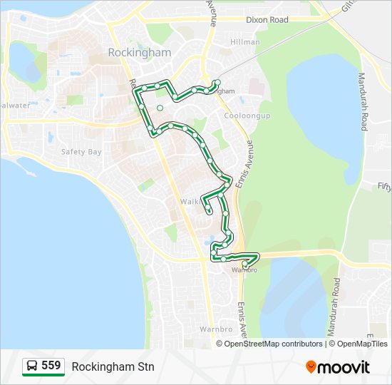 559 Route: Schedules, Stops & Maps - Rockingham Stn (Updated)