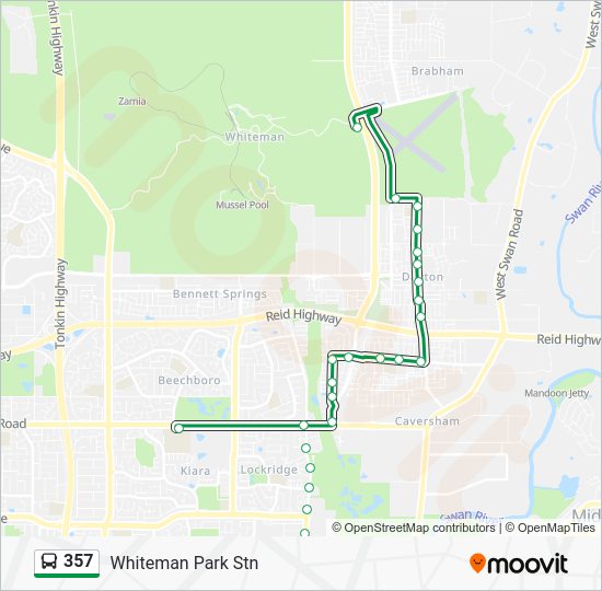 357 Route: Schedules, Stops & Maps - Whiteman Park Stn (Updated)
