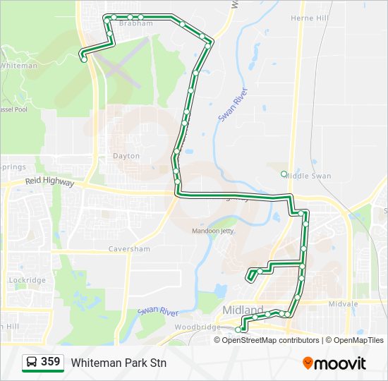 359 Route: Schedules, Stops & Maps - Whiteman Park Stn (Updated)