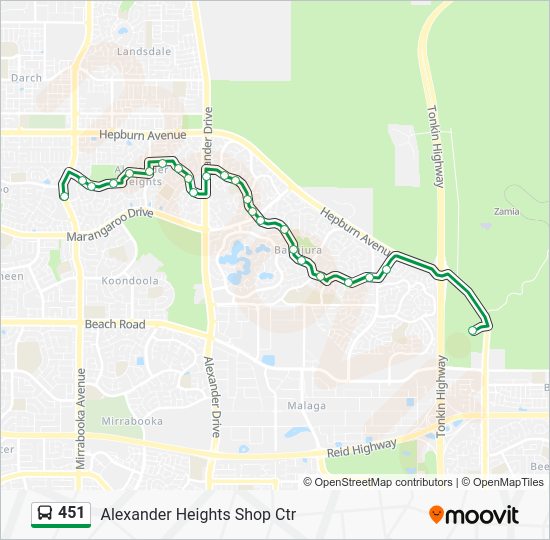 451 Route: Schedules, Stops & Maps - Alexander Heights Shop Ctr (Updated)