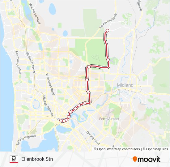 ellenbrook line Route: Schedules, Stops & Maps - Ellenbrook Stn (Updated)