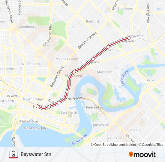 ELLENBROOK LINE Route: Schedules, Stops & Maps - Bayswater Stn (Updated)