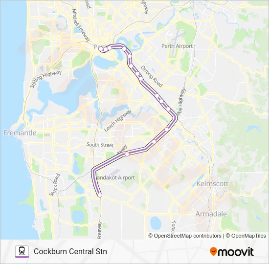 THORNLIECOCKBURN LINE Route: Schedules, Stops & Maps - Cockburn Central ...
