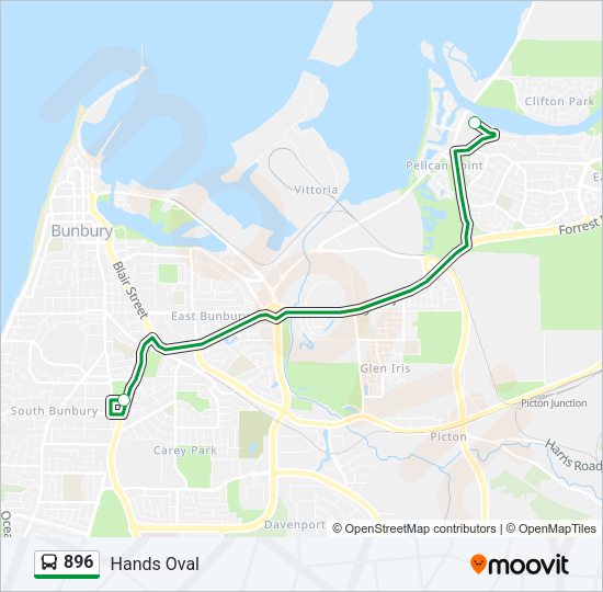 896 Route: Schedules, Stops & Maps - Hands Oval (Updated)