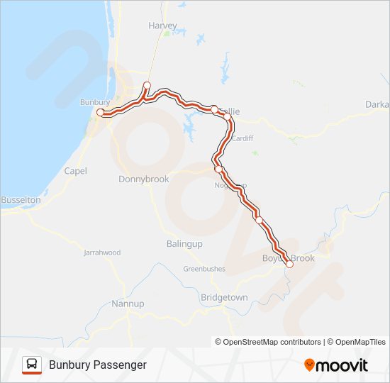 BUNBURYBOYUP BROOK Route: Schedules, Stops & Maps - Bunbury Passenger ...
